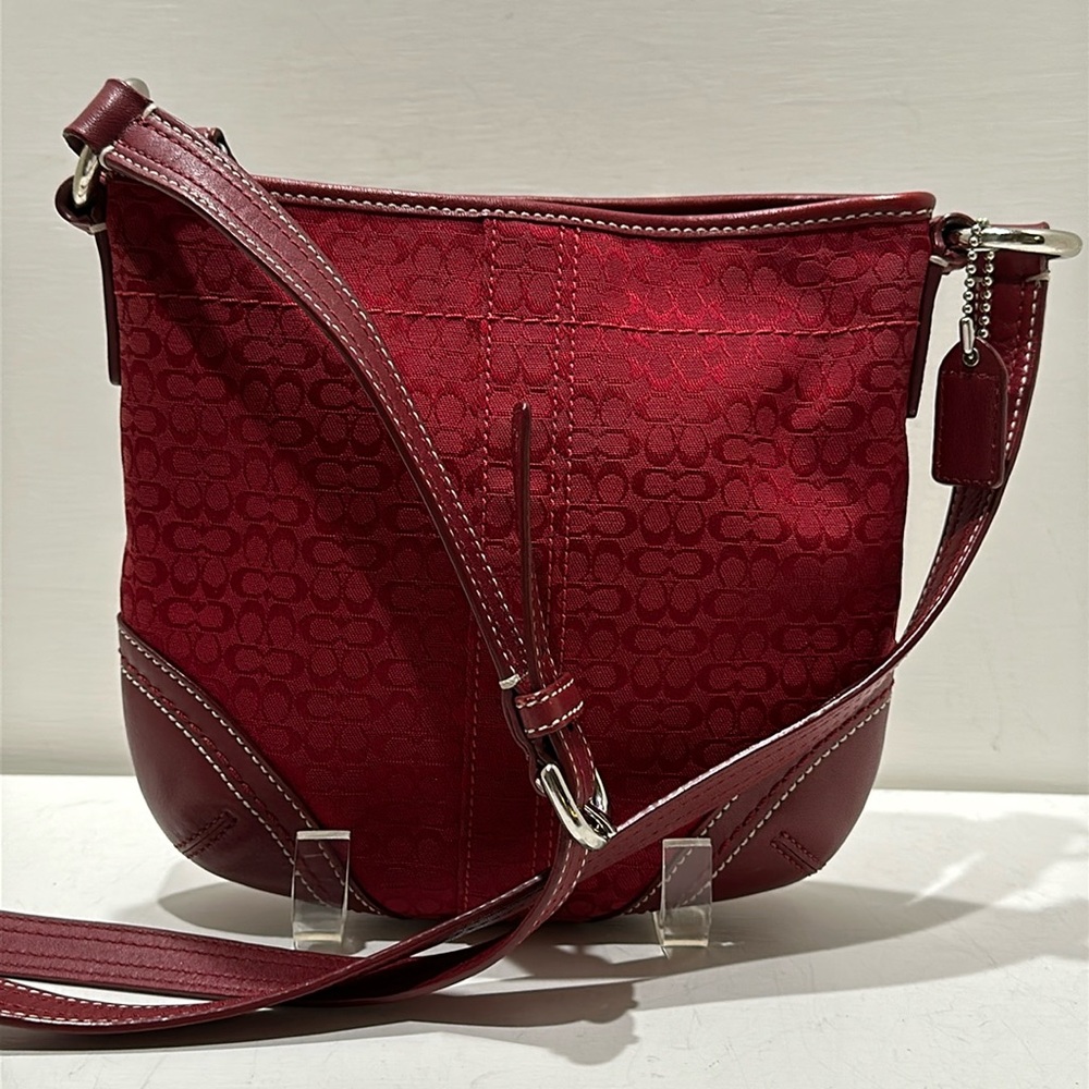 Coach “Soho” Small Red Logo Canvas / Red Leather Mini… - Gem